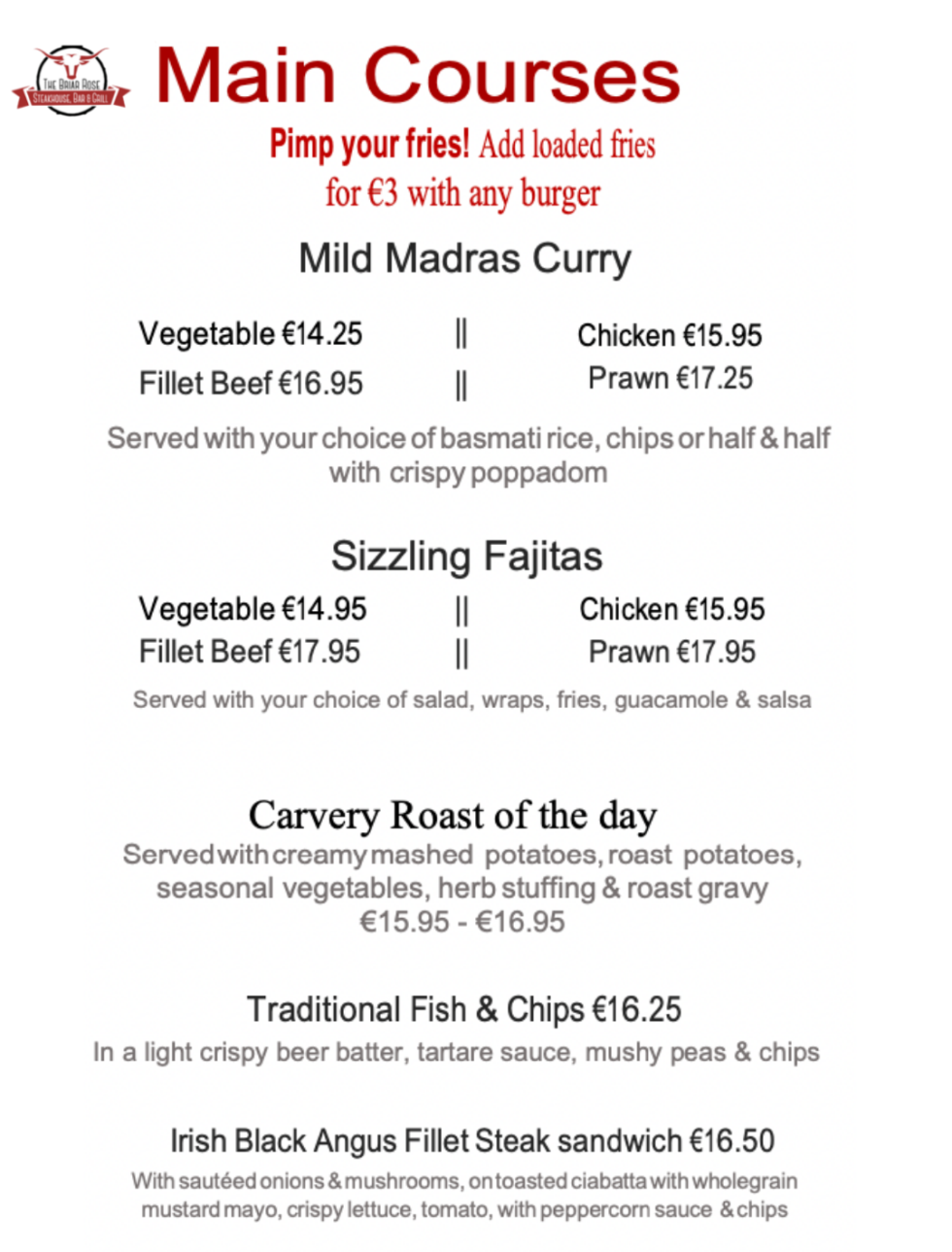 The Briar Rose | Steakhouse, Bar and Grill